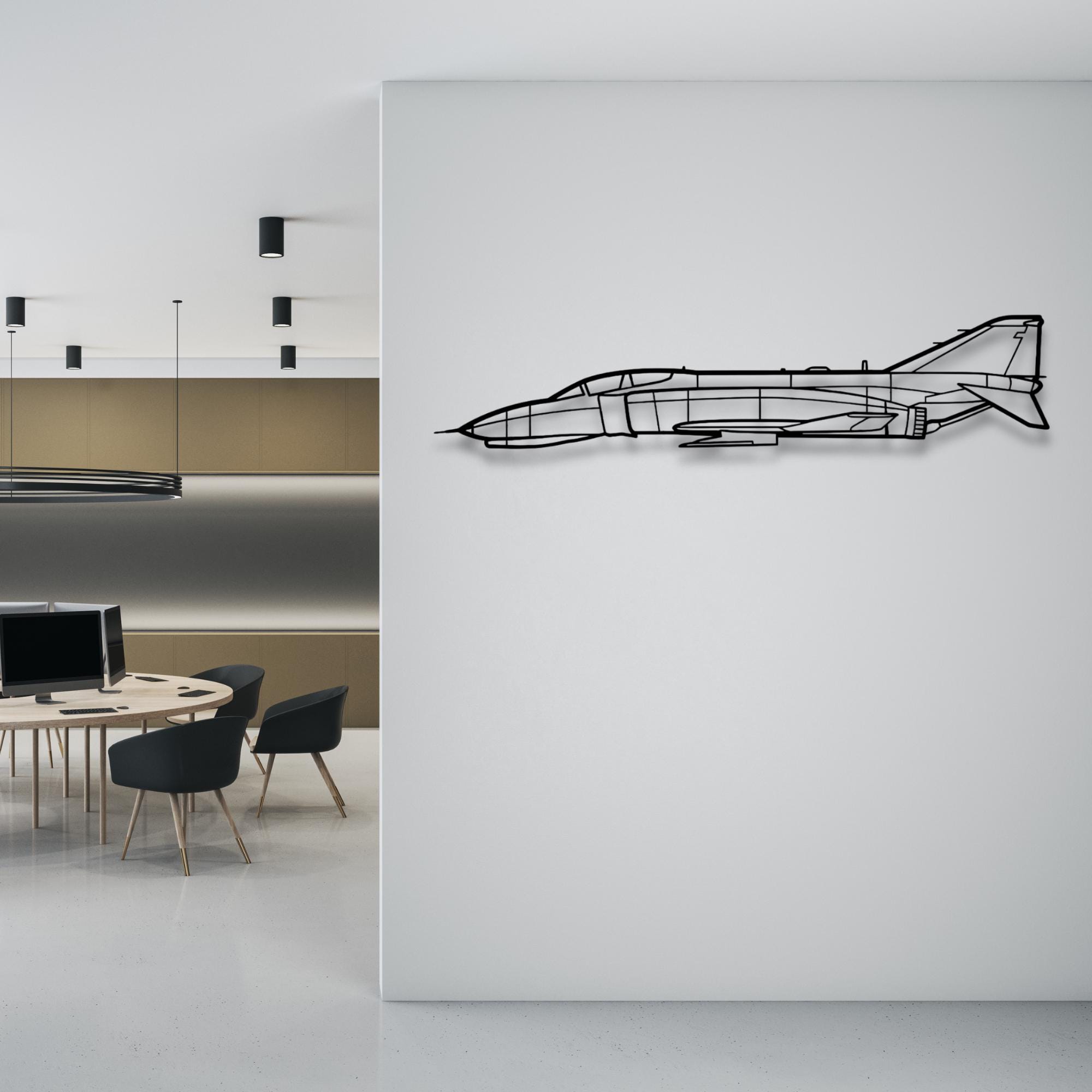 Mcdonnell Douglas F-4 Phantom II Silhouette - Custom Metal Airplane ...