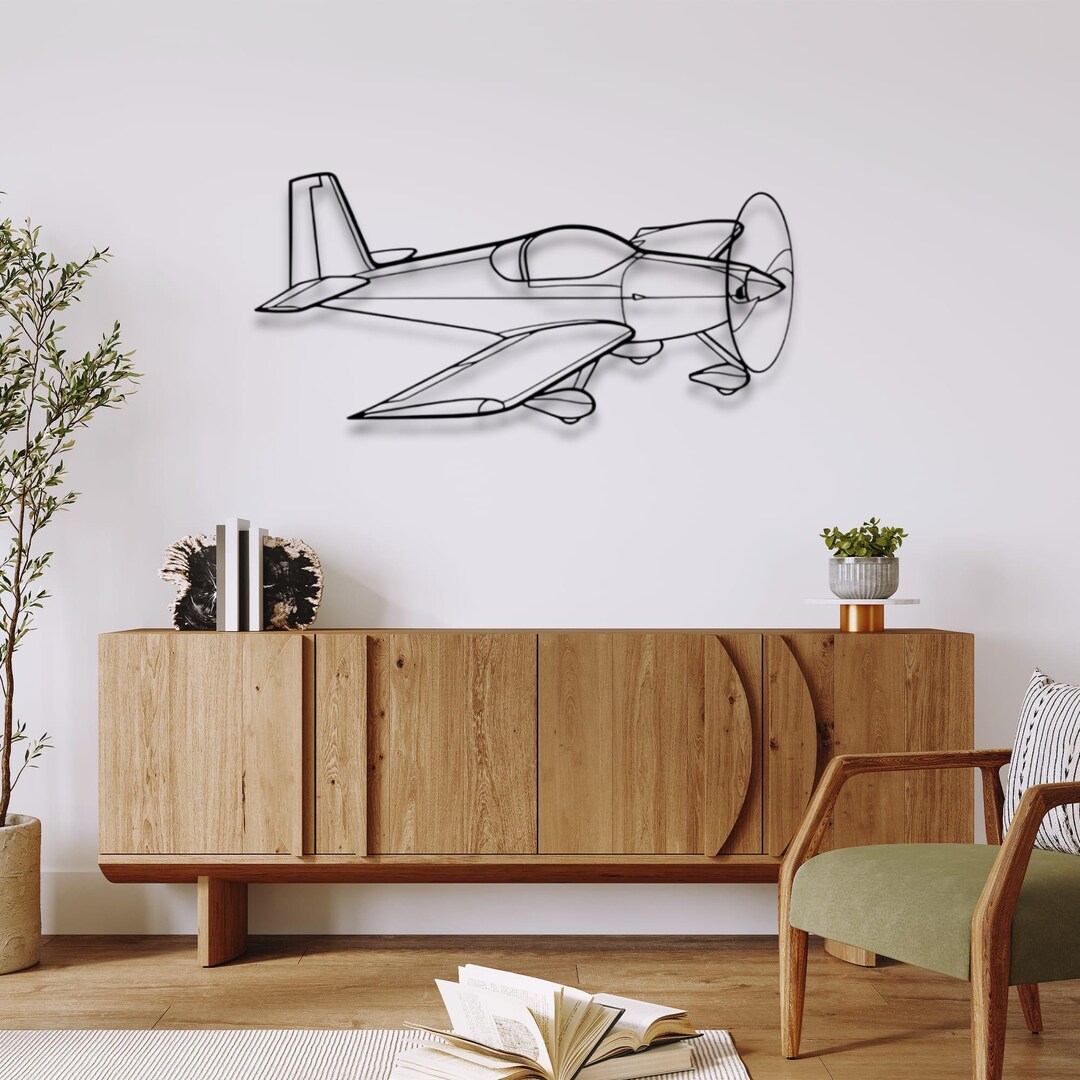 RV-7A Airplane Silhouette - Custom Metal Airplane Wall Art & Unique ...