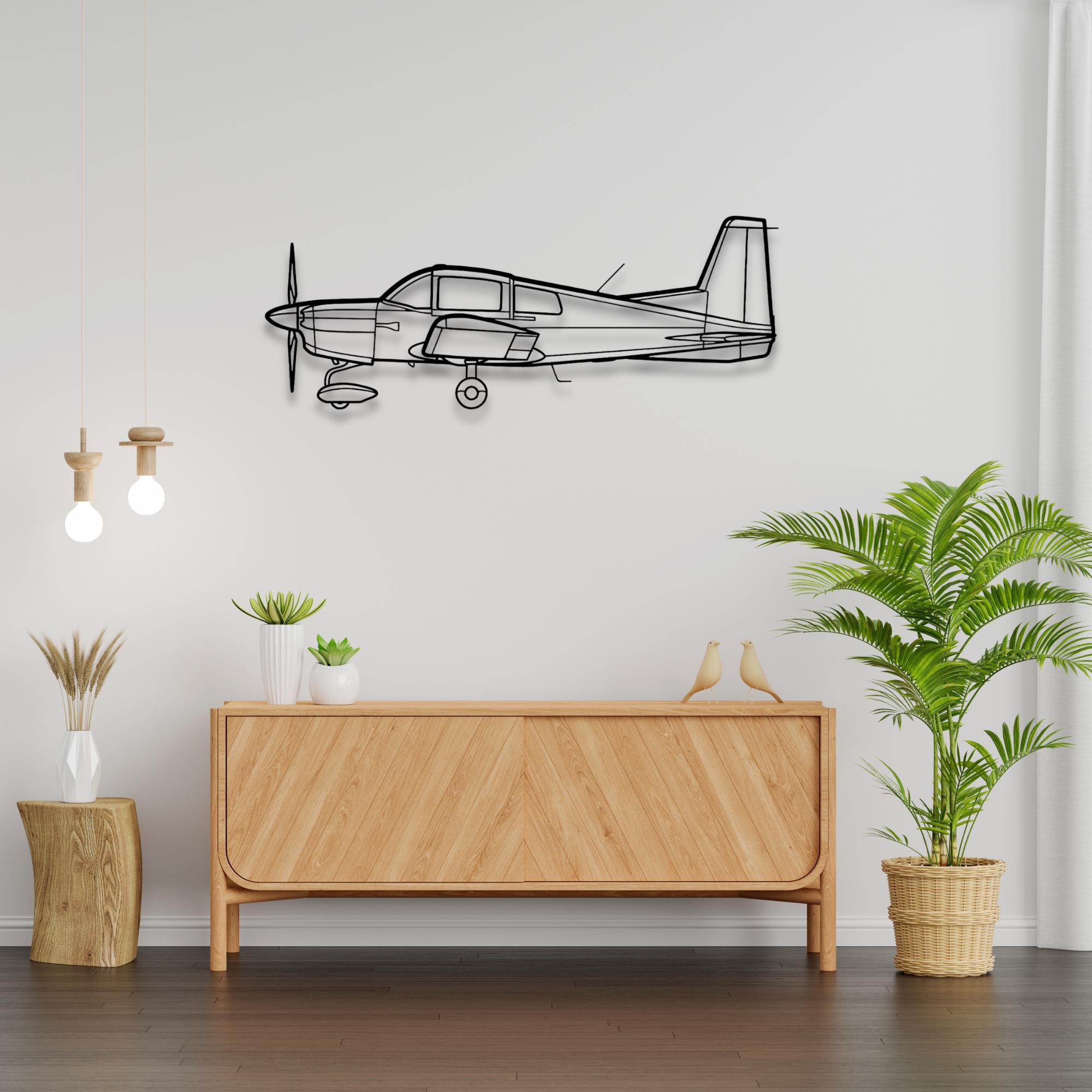 Grumman American AA-5 - Custom Metal Airplane Wall Art & Unique Wall ...
