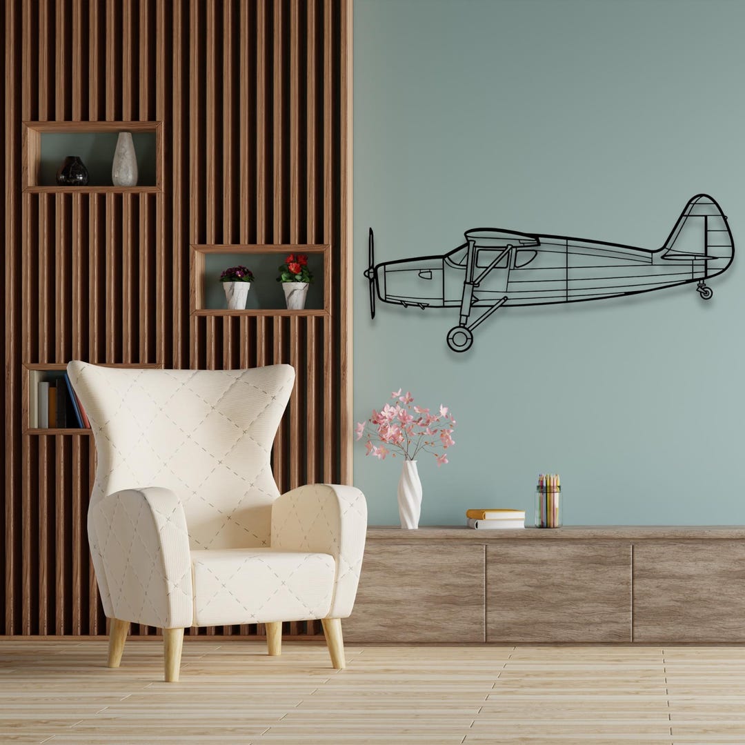 Fairchild 24R Argus 3 UC61K Silhouette - Custom Metal Airplane Wall Art ...