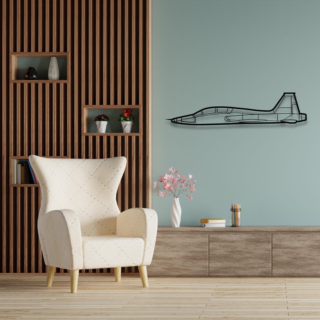 Northrop T-38 Talon Silhouette - Custom Metal Airplane Wall Art & Unique Wall Decor - Etsy