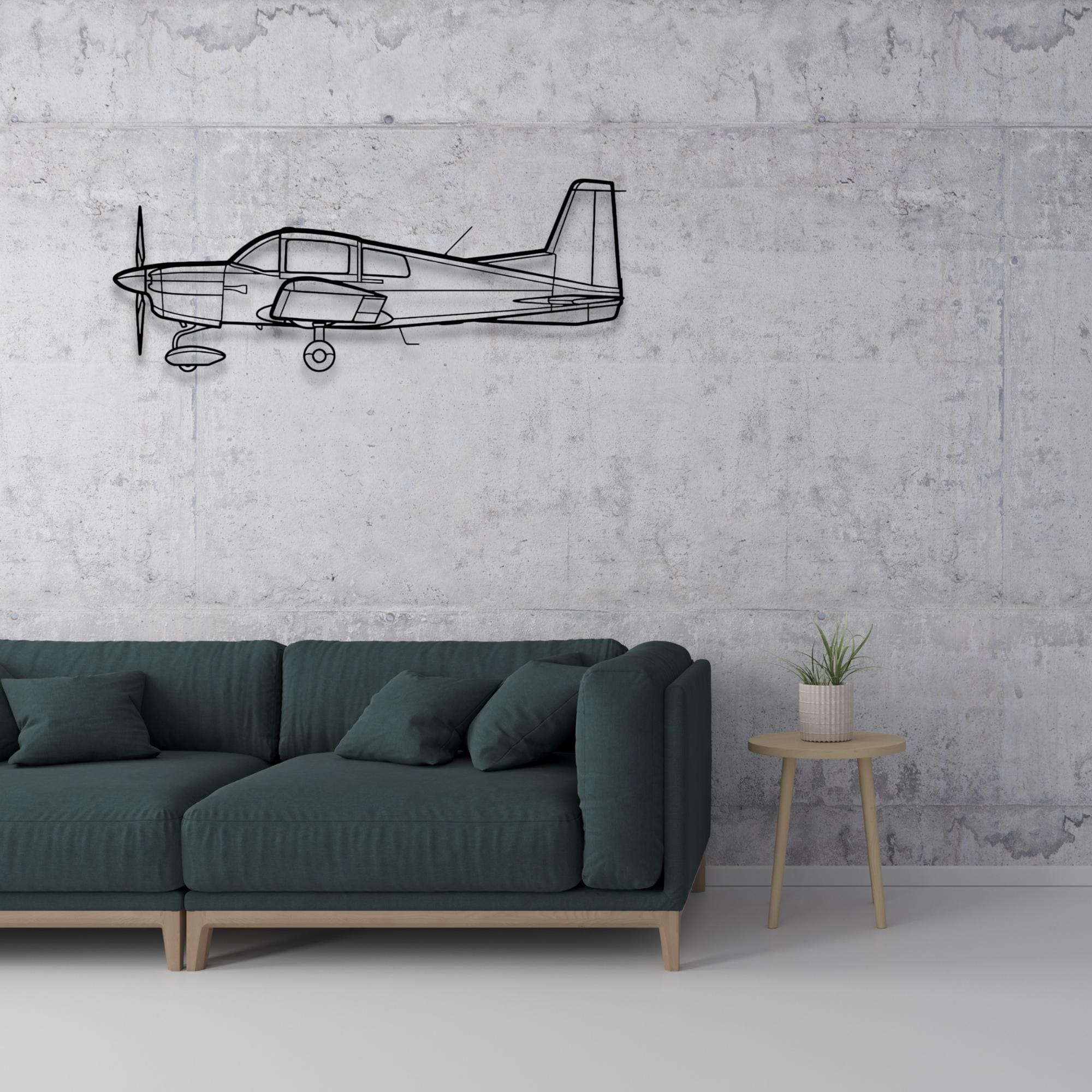 Grumman American AA-5 - Custom Metal Airplane Wall Art & Unique Wall ...
