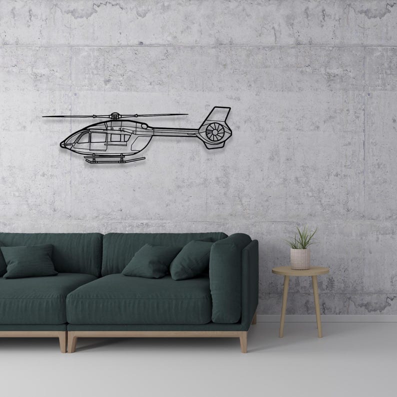 Airbus H145 Silhouette - Custom Metal Airplane Wall Art & Unique Wall ...