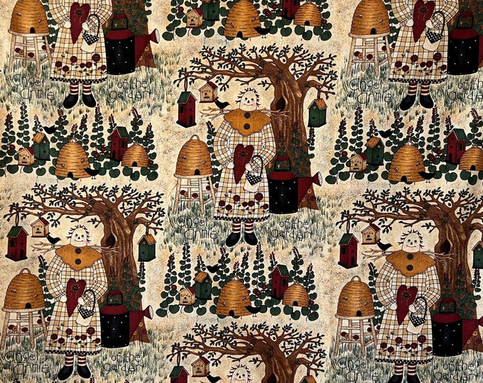 1/2-yard Cut Vintage Debbie Mumm Angel Annie of the Garden Cotton ...