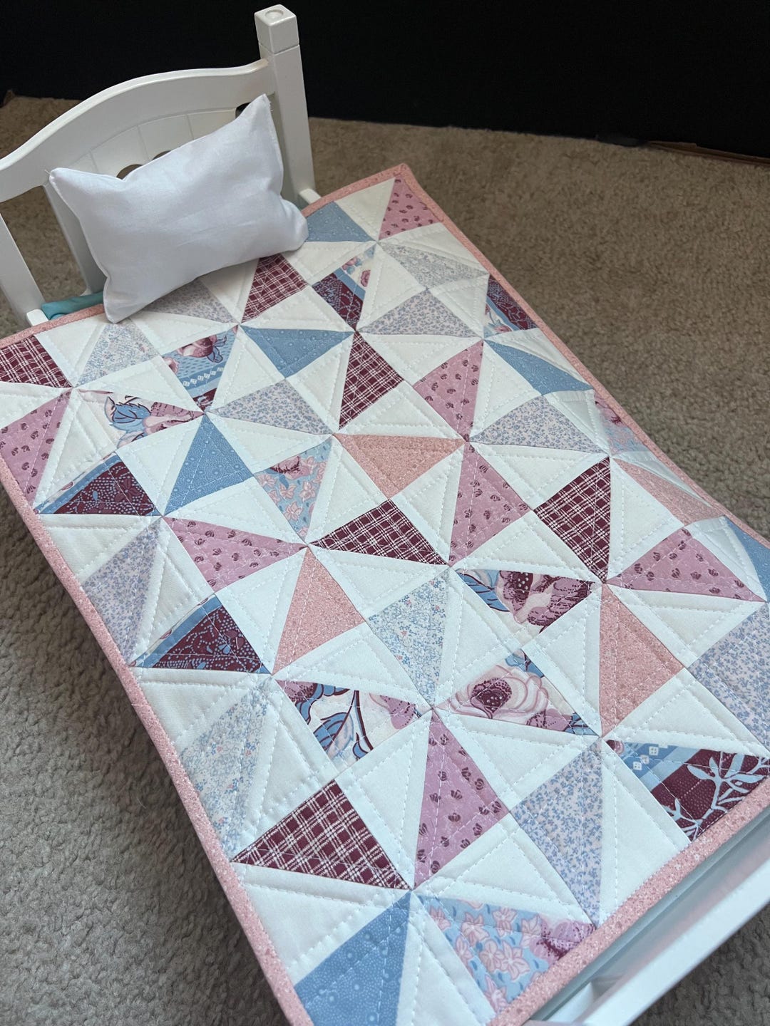 Anna Doll Quilt/baby Doll Quilt/handmade Doll Quilt/doll Blanket ...