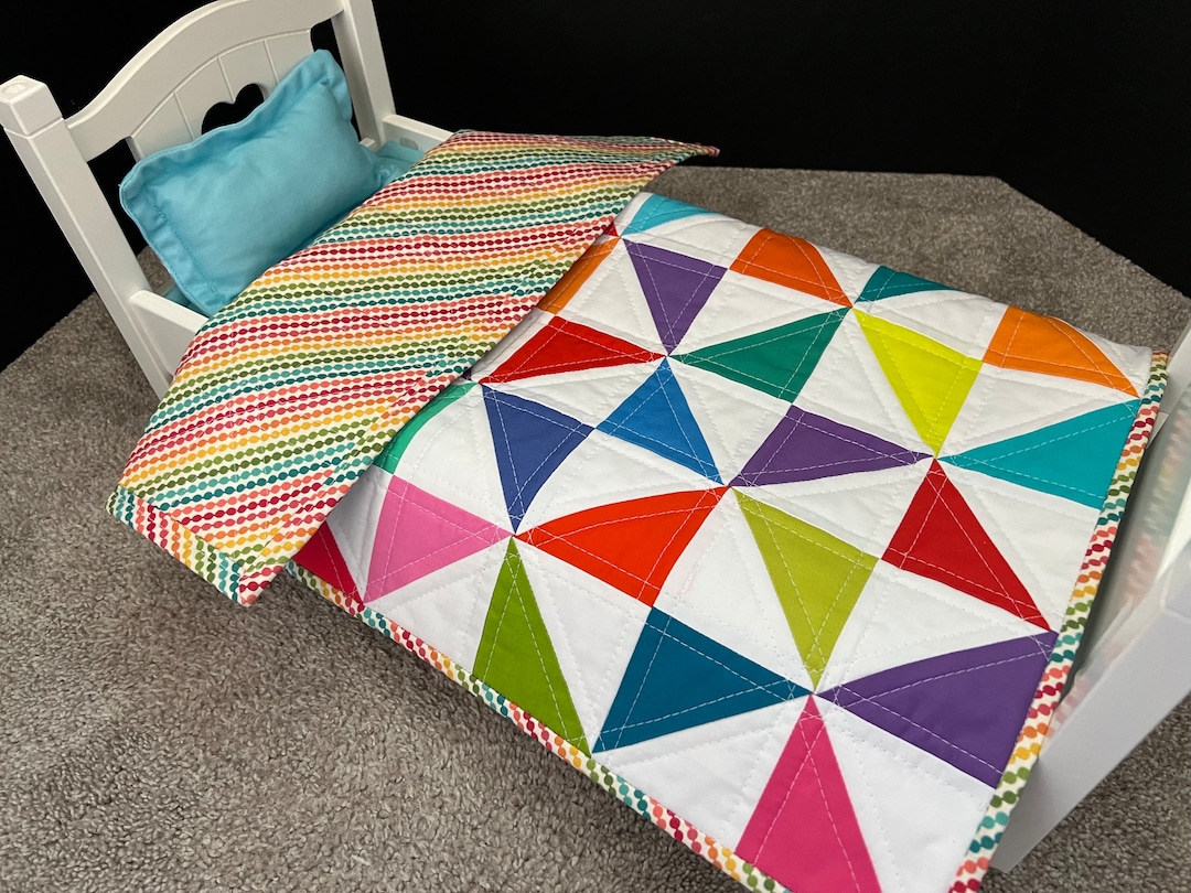 Veronica Doll Quilt/baby Doll Quilt/handmade Doll Quilt/doll Blanket ...