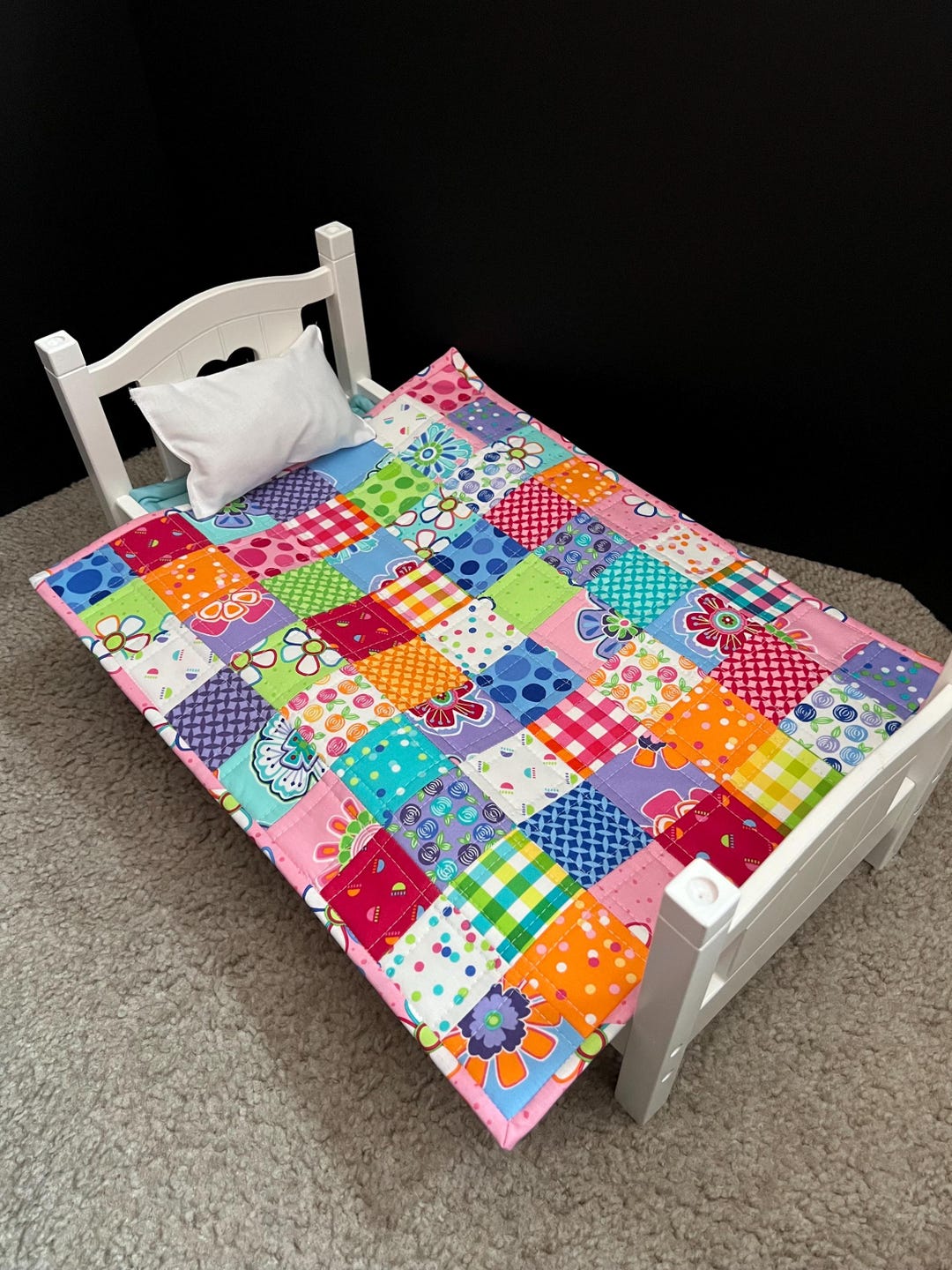 Diana Doll Quilt/baby Doll Quilt/handmade Doll Quilt/doll Blanket ...