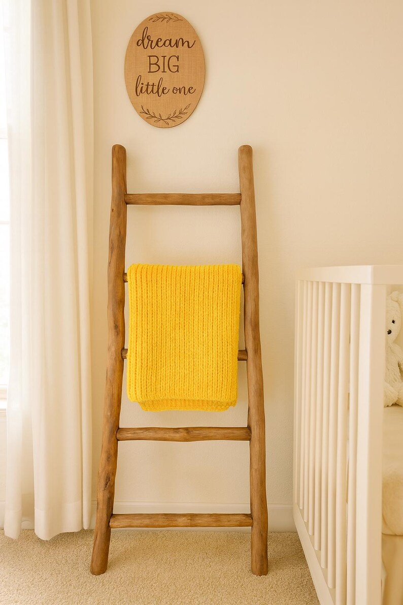 Hand Knitted Baby Blanket: School Bus Yellow, Soft Polyester Yarn - Etsy