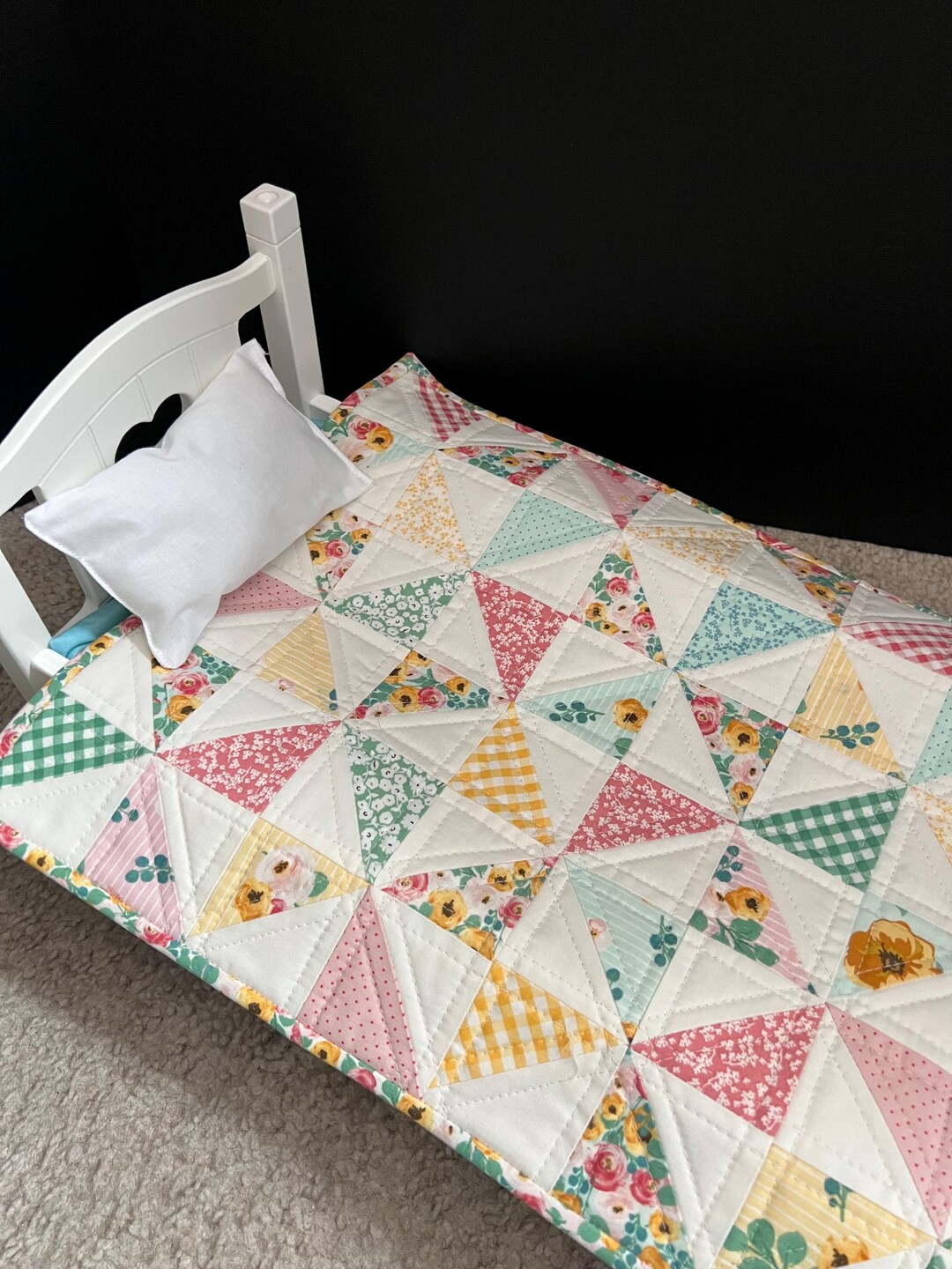 Gwendolyn Doll Quilt/baby Doll Quilt/handmade Doll Quilt/doll Blanket ...