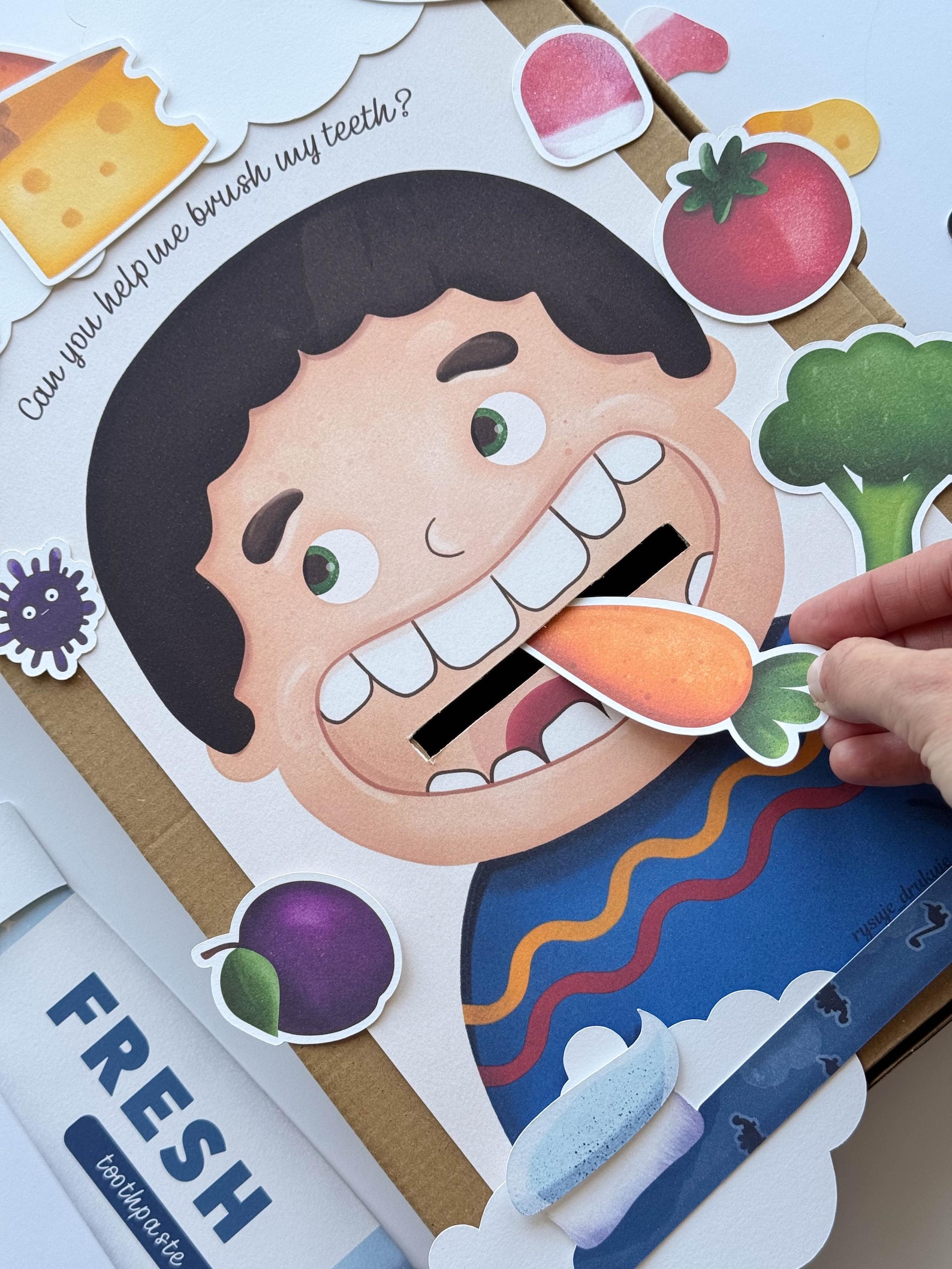 Dental Health Activity Printable | "feed the Mouth" Brushing Teeth Game ...
