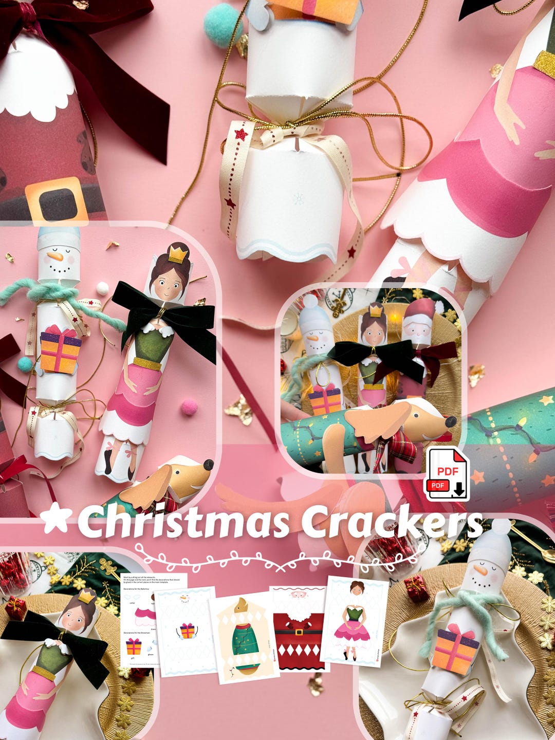 Printable Christmas Cracker Template | DIY Holiday Craft | Kids Xmas ...