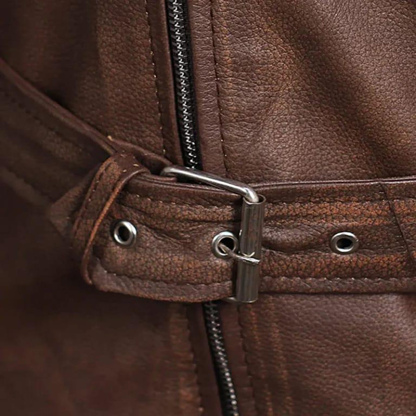 BROWN LEATHER JACKET, Mens Biker Brown Genuine Leather Jacket, Police ...
