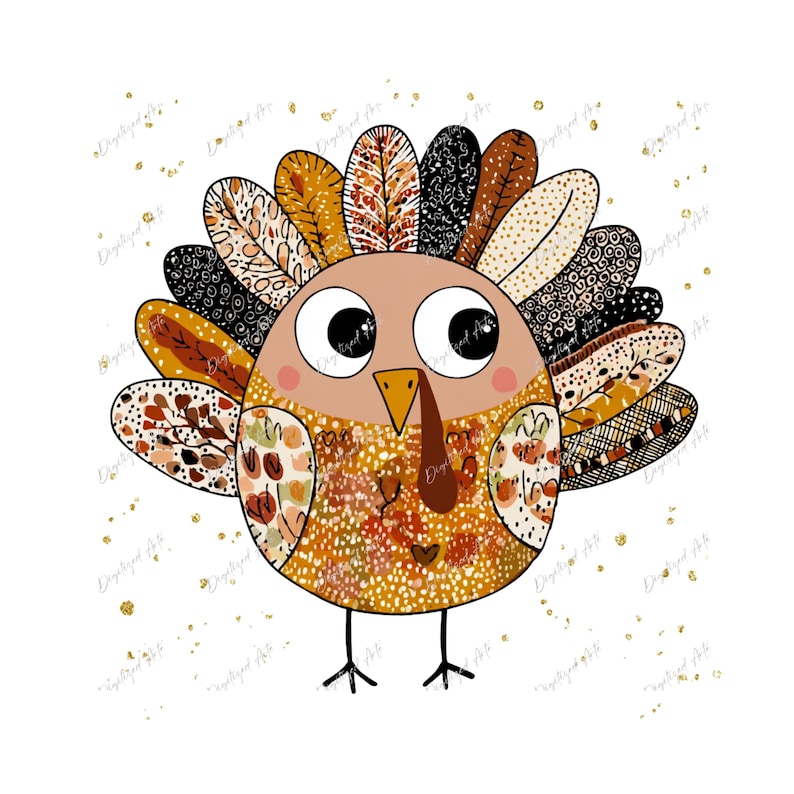CLIP ART Bundle - Whimsical Cartoon Turkeys Collection for Thanksgiving ...