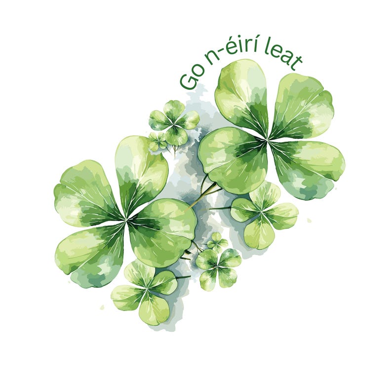 Irish Clip Art for St. Patrick's Day “go N-éirí Leat” - Etsy