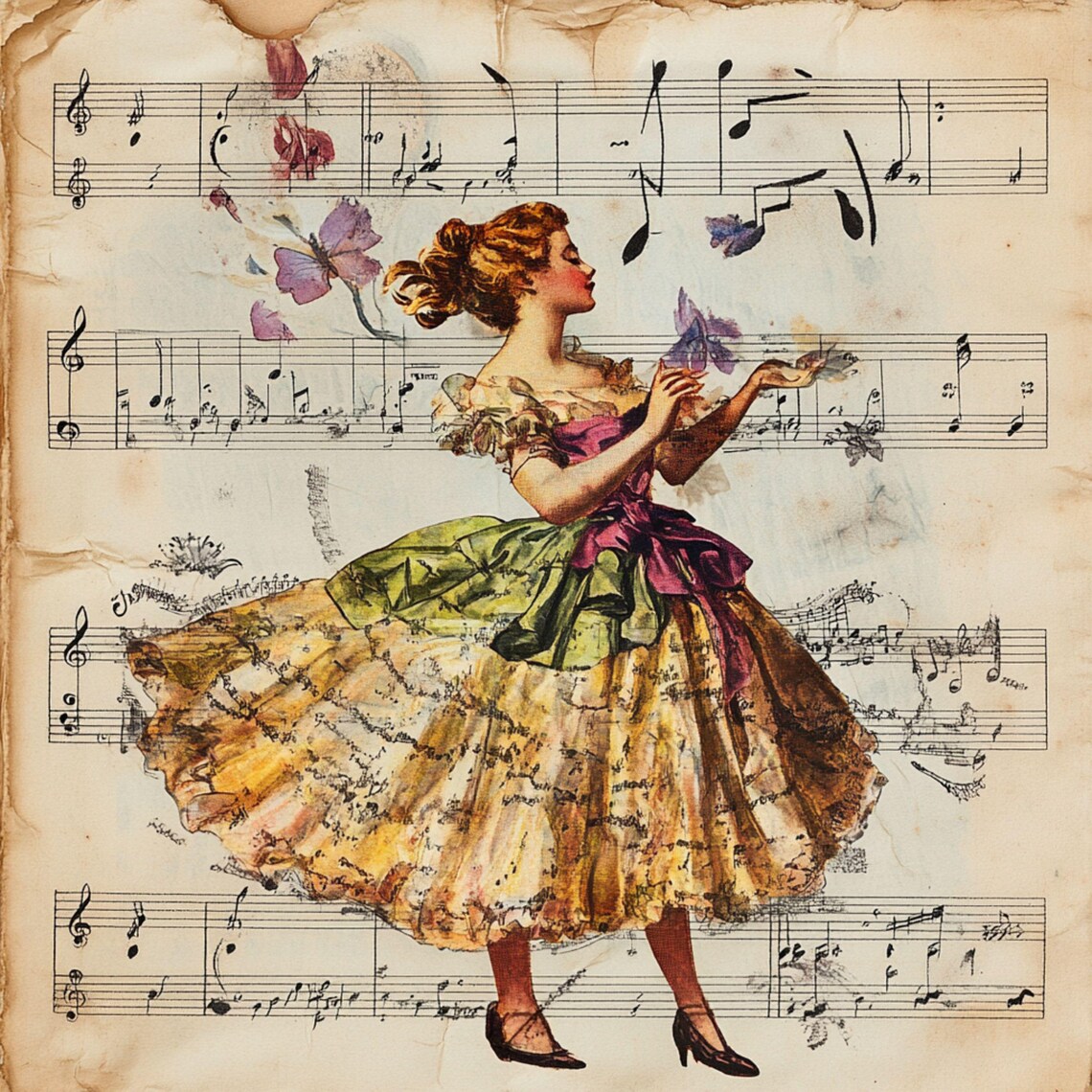 Digital Paper Sheet Music - Etsy