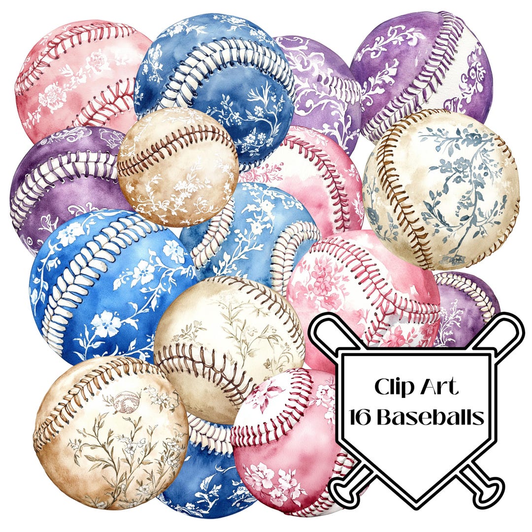 Baseballs Clip Art Batter Up! Baseballs Ready - Etsy