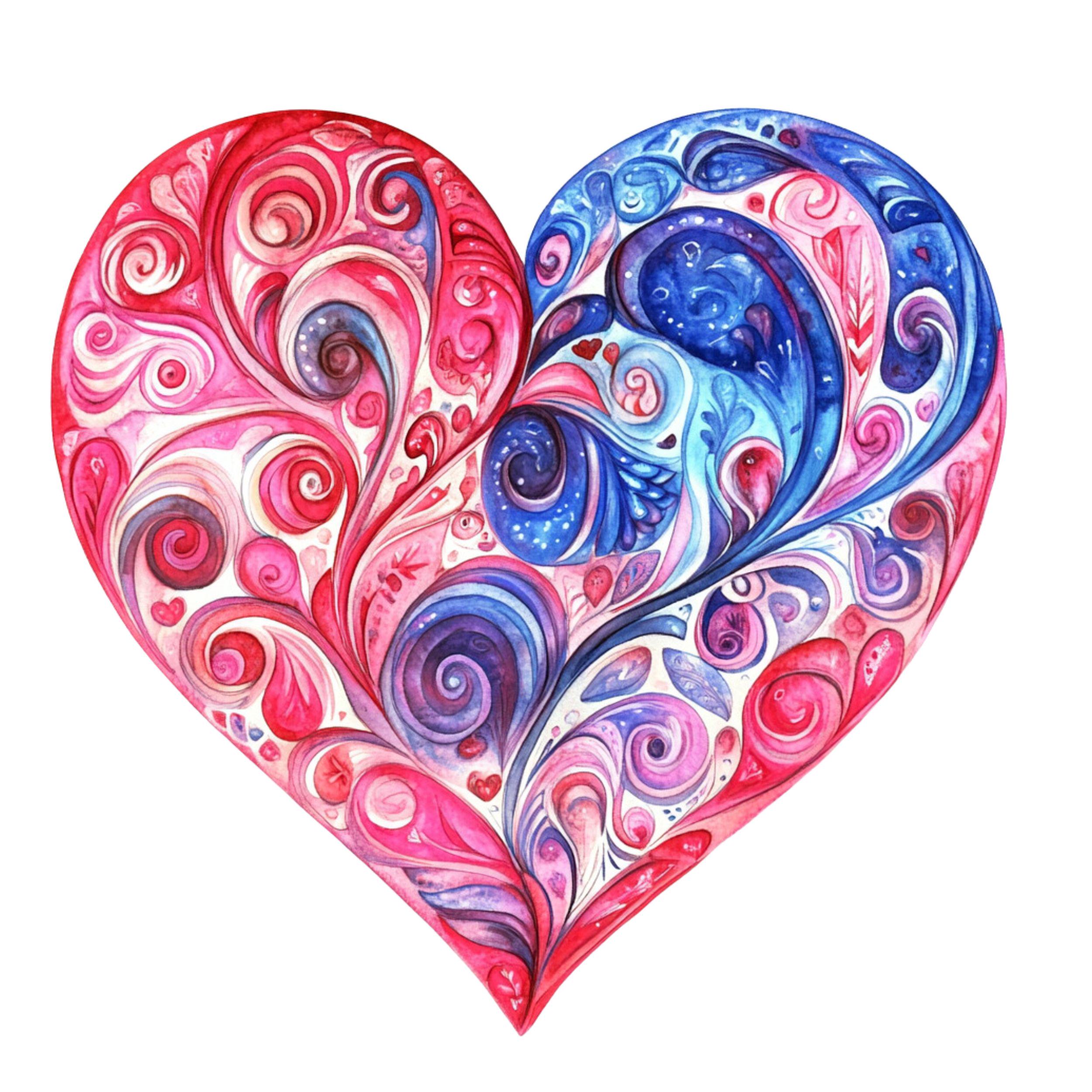 CLIP ART - Ornate Filigree Style Hearts 14 PNG Images - Etsy