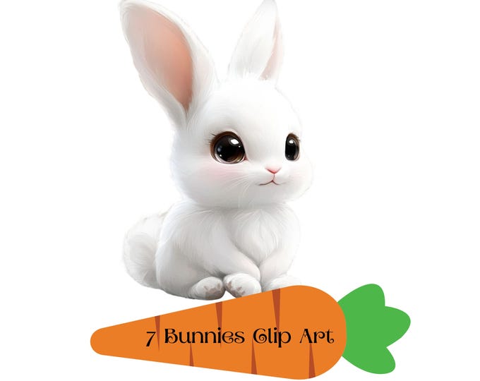 Easter Bunny Clip Art, Rabbit Clipart, Chocolate Bunny, PNG, EPS ...
