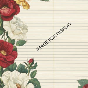 Rose Lined Paper 8x11 Inches - Etsy