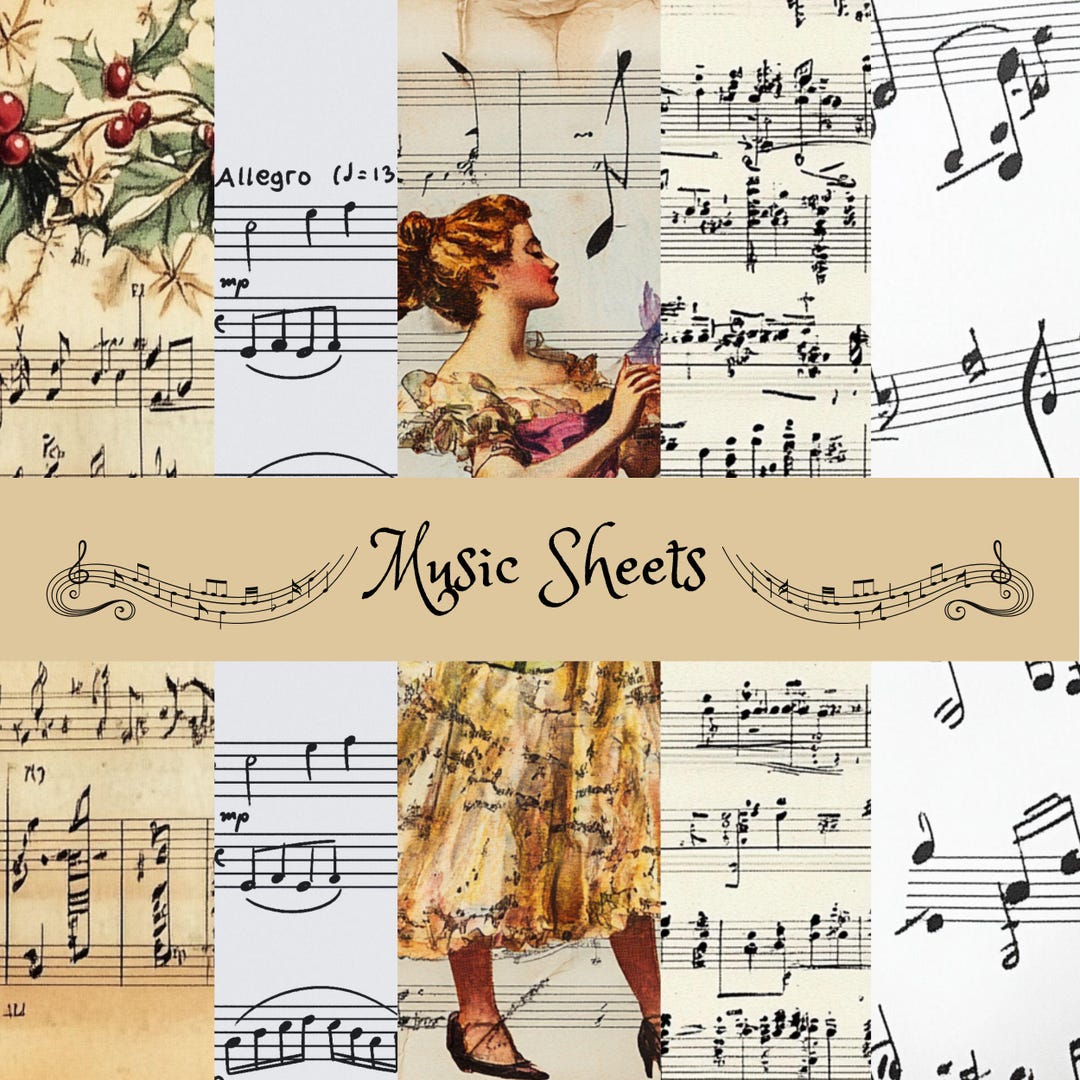 Digital Paper Sheet Music - Etsy