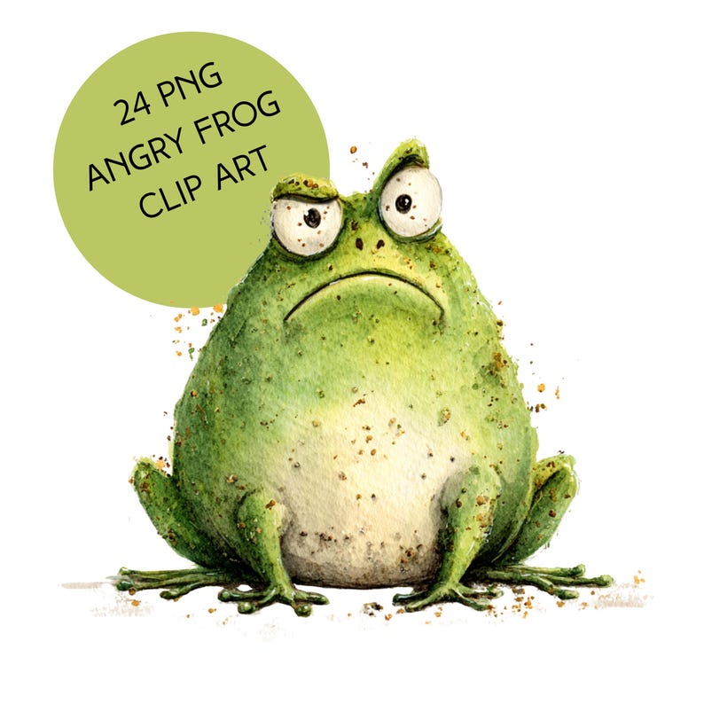 CLIP ART Bundle, Whimsical Angry Frogs Bundle - 24 PNG Images - Etsy