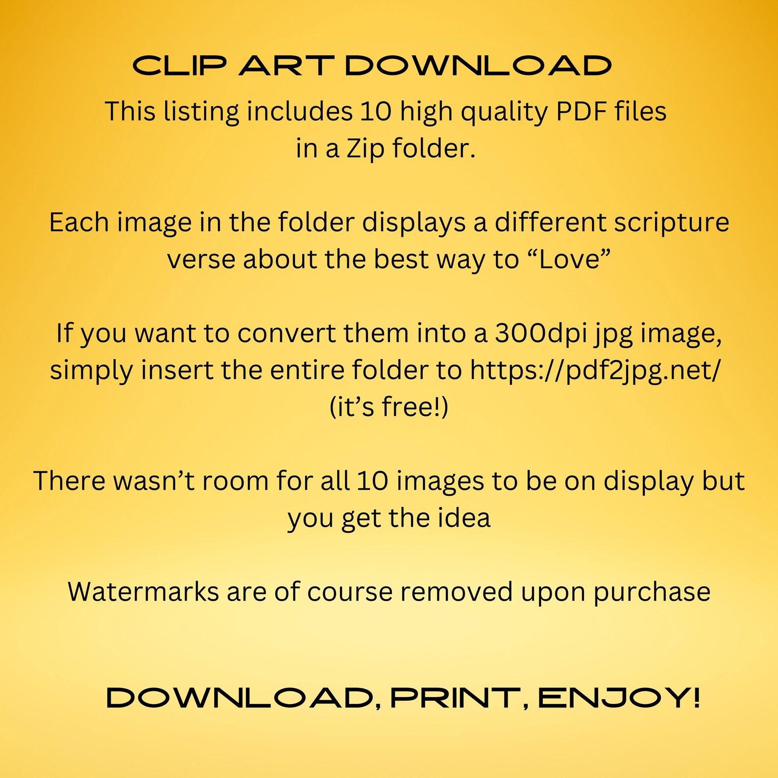 Scripture Verses Ten Ways to Love Clip Art - Etsy