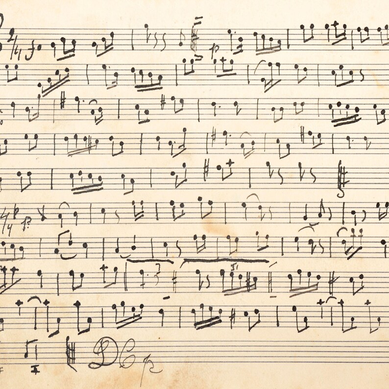 Digital Paper Sheet Music - Etsy