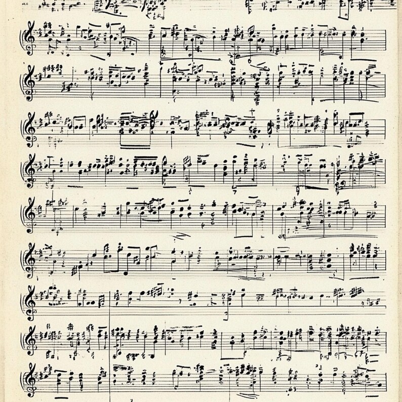 Digital Paper Sheet Music - Etsy