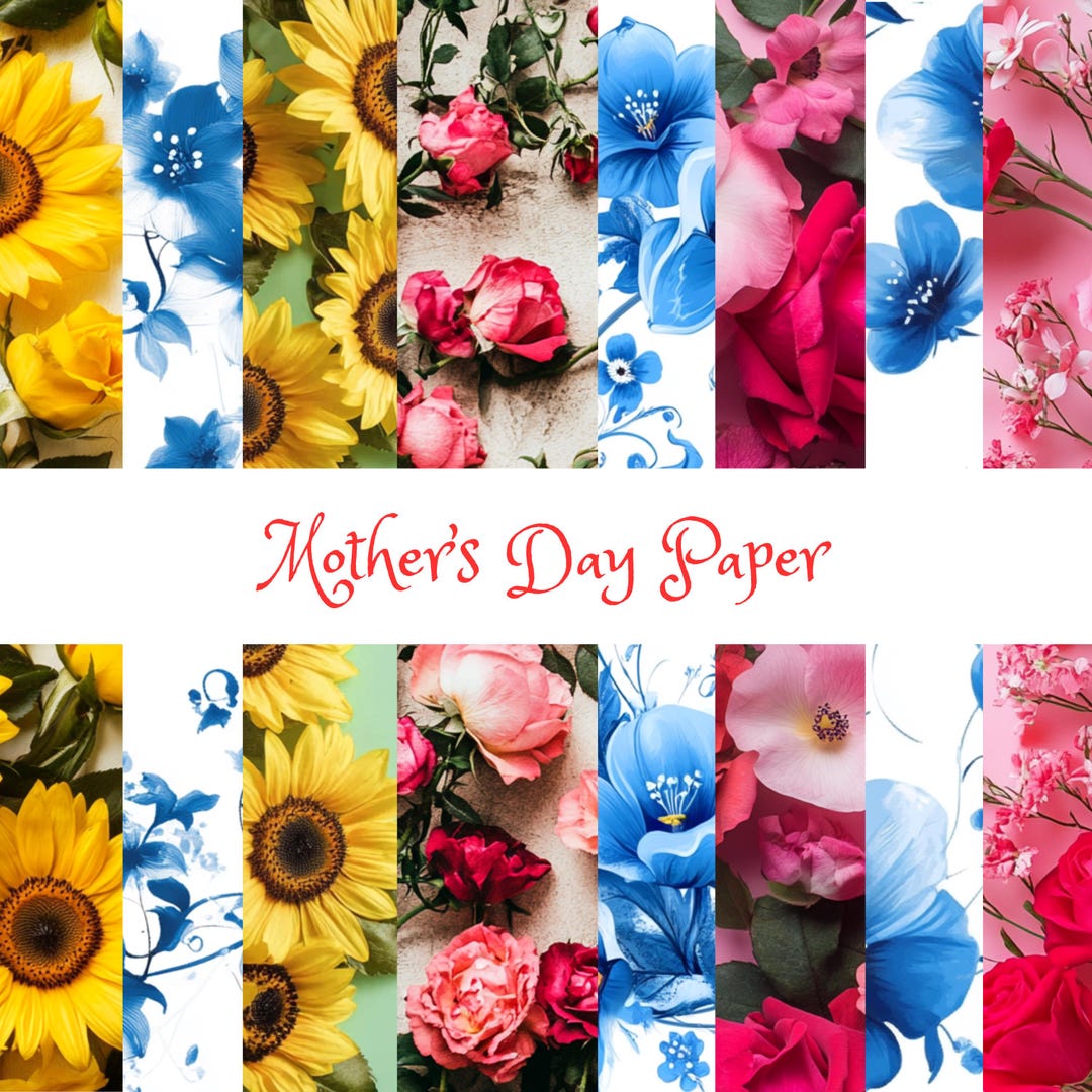 Floral Mother's Day Paper: Printable Stationery Set (digital Download ...