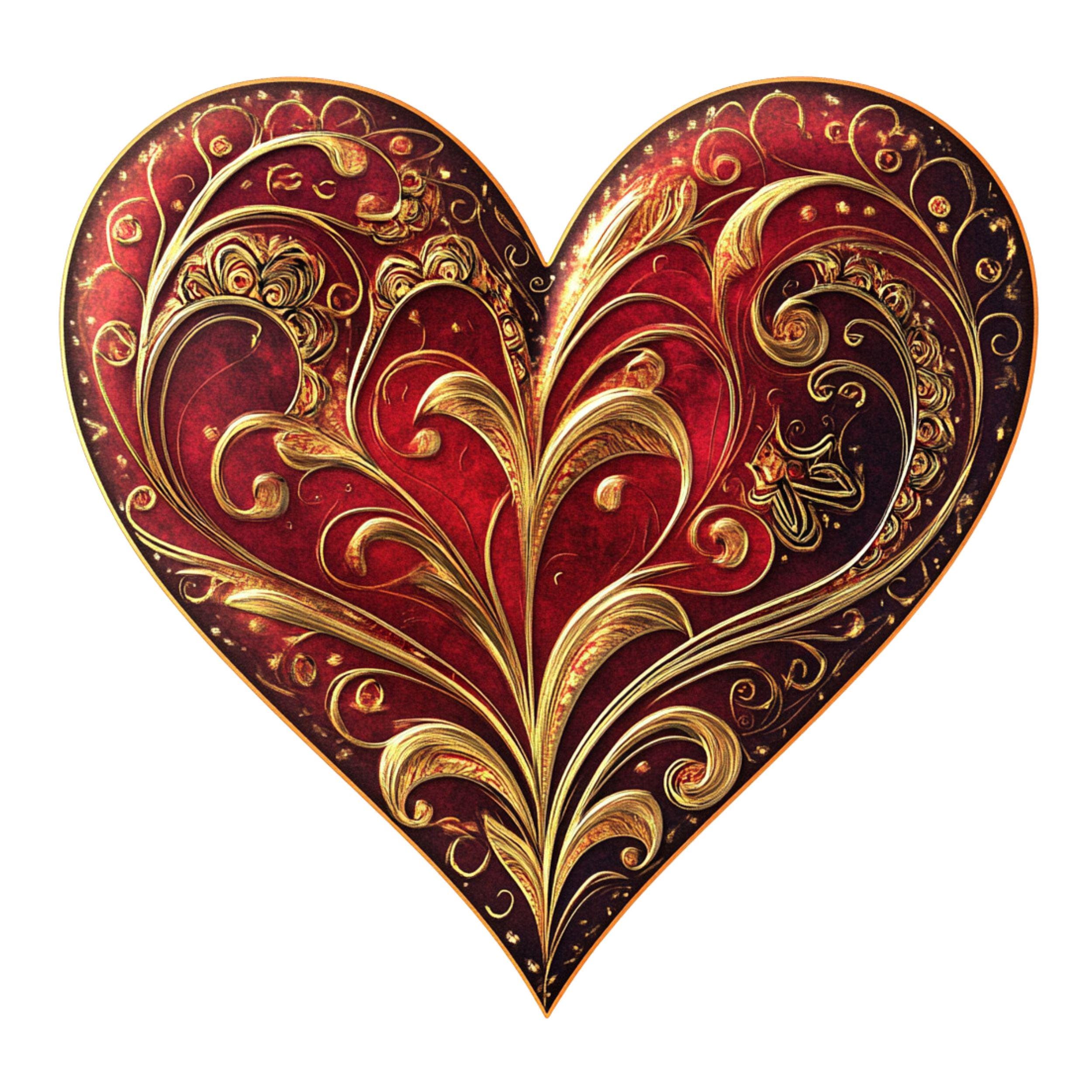 CLIP ART - Ornate Filigree Style Hearts 14 PNG Images - Etsy
