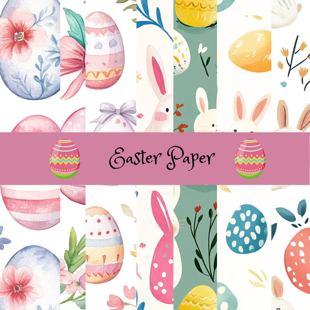 Digital Paper EASTER Theme - Etsy