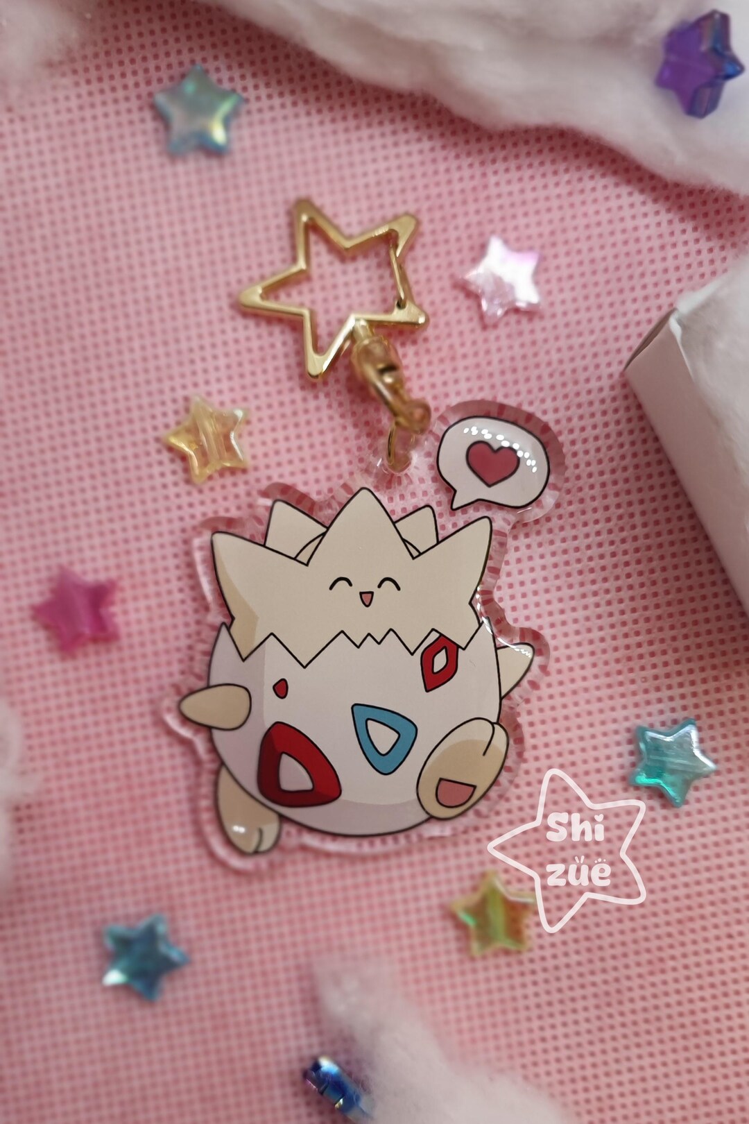 Togepi / Acrylic Keychain / Pokemon Inspired / Cute / Acrylic Keychain ...