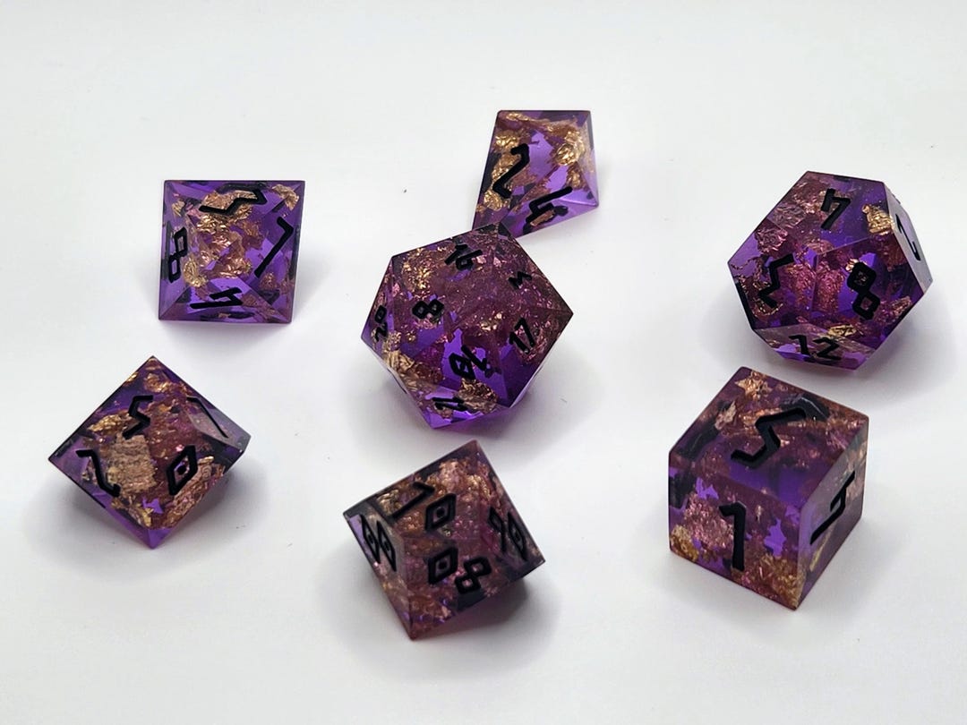 Royal Dice - Handmade Sharp Edged Resin Dice for D&D, Pathfinder ...