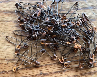 Rusty Safety Pins - Etsy