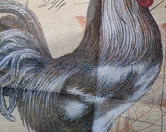 Rooster Decoupage Paper - Etsy