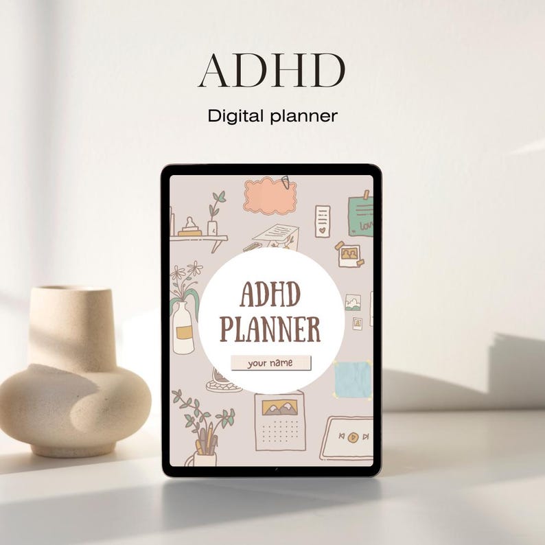 ADHD Planner,adhd Digital Planner, Printable Planner, Monthly Planner ...