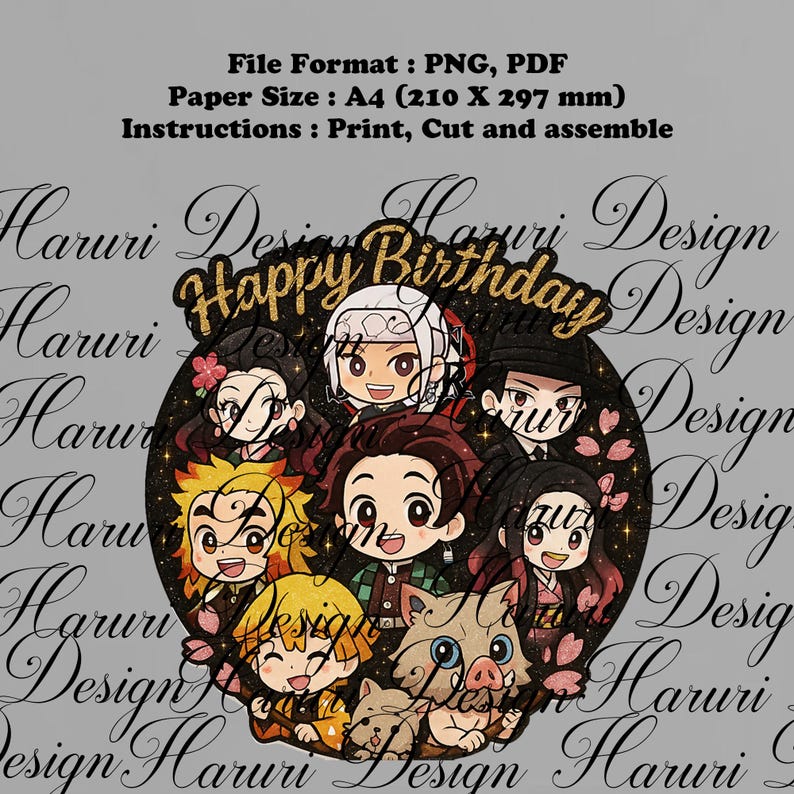 The Warrior Who Slays Demons Cake Topper – Anime-inspired Birthday ...