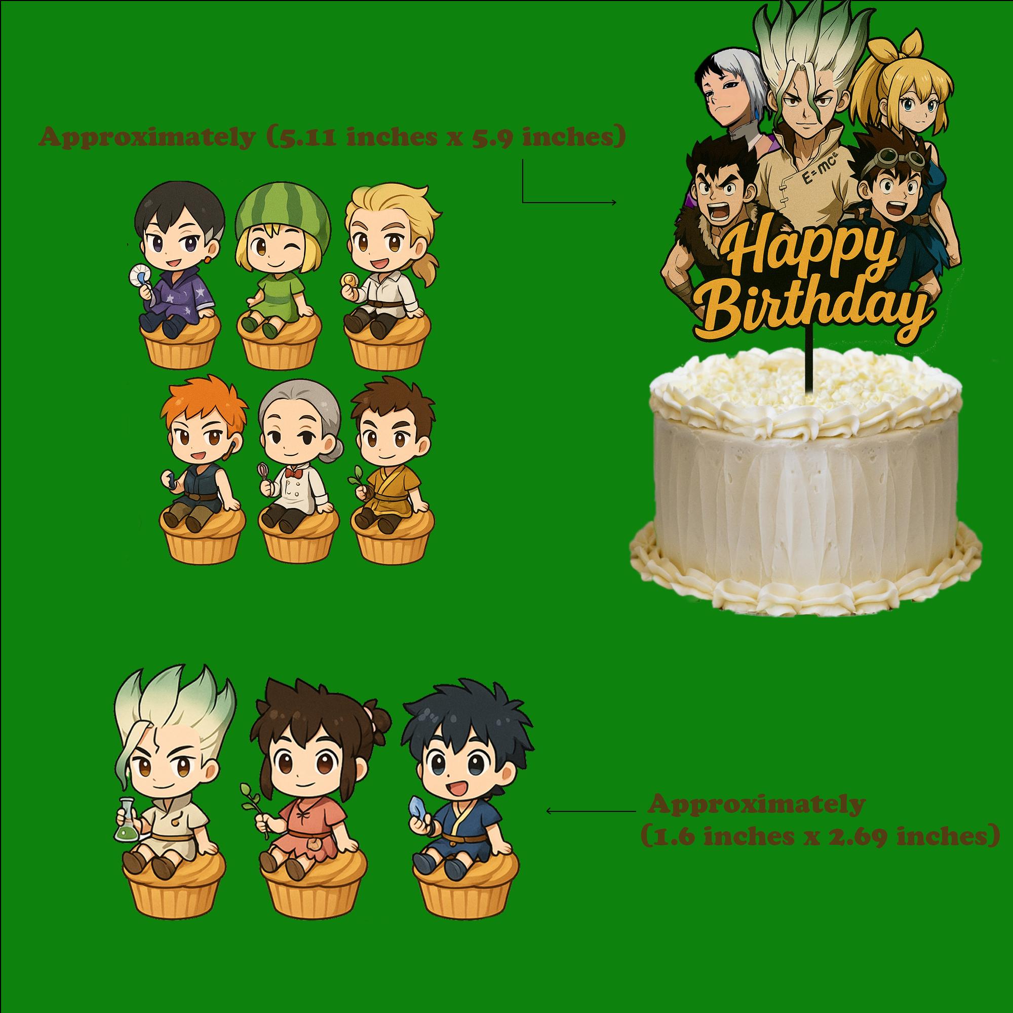 Dr. & Stone Characters - Science Era Chibis – Cake Toppers (digital ...