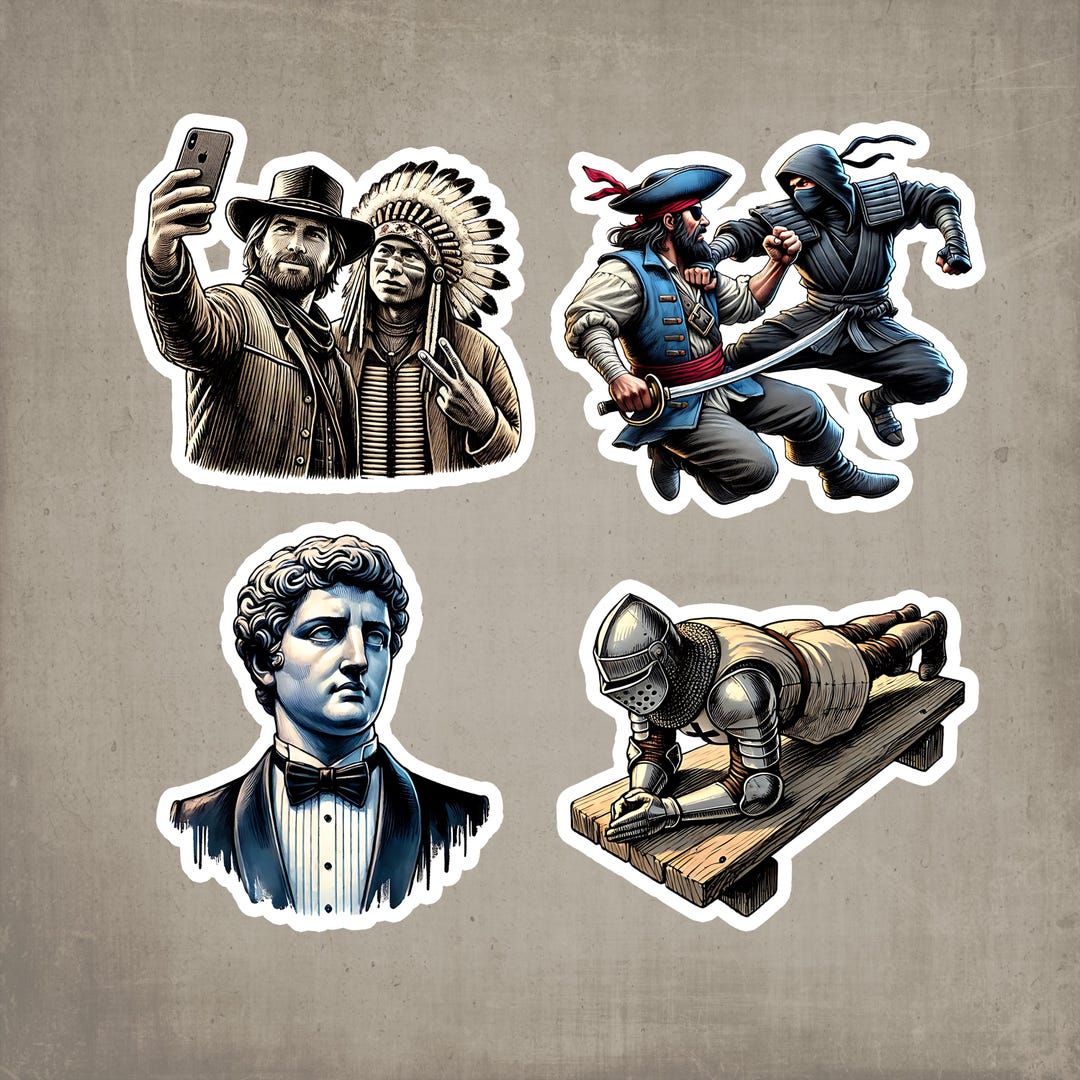 Culture and History Sticker Pack (x4 Vinyl Stickers) - Etsy