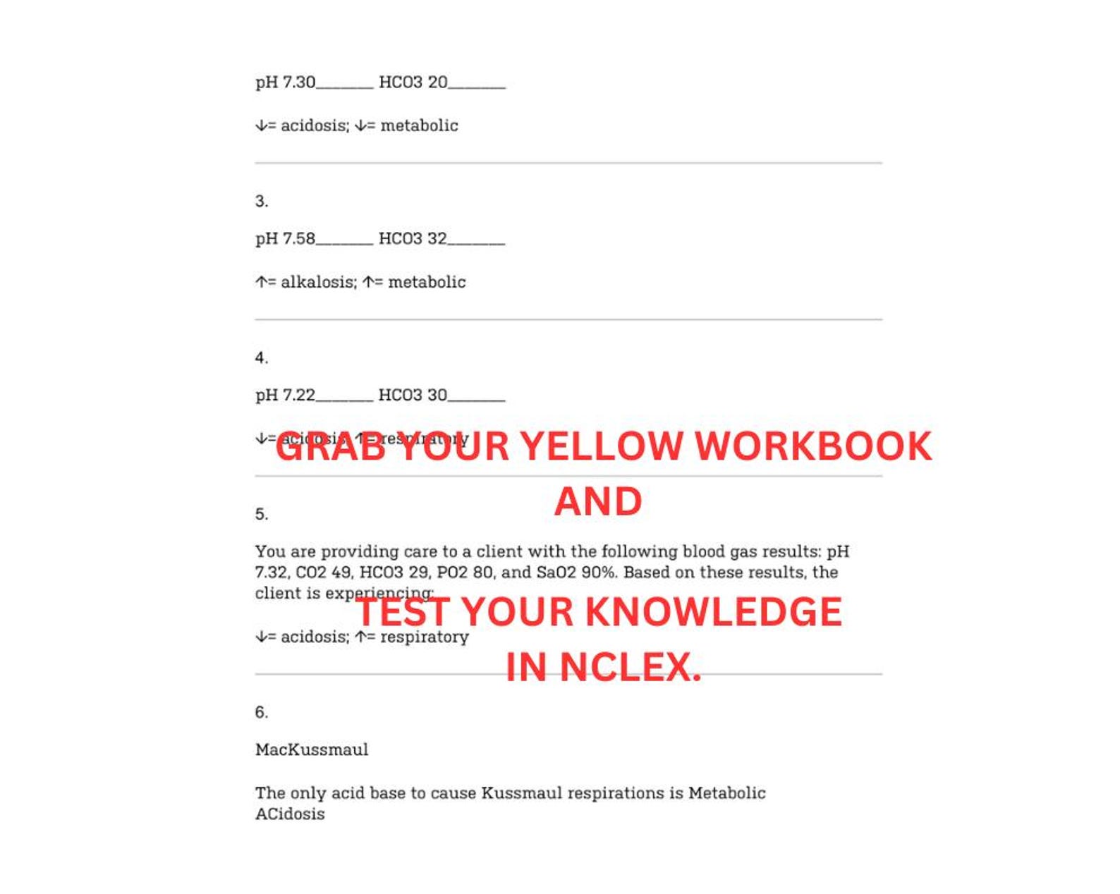 Mark Klimek Fill in the Blank Yellow Workbook for NCLEX Review. - Etsy