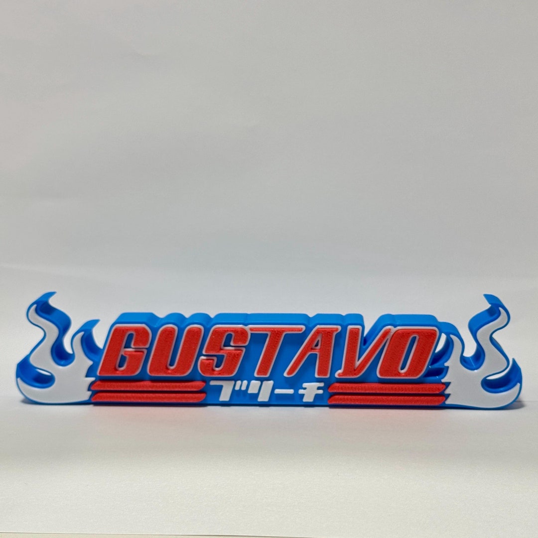 Custom Bleach Anime Sign - 3D Printed Personalized Desk Name Plate ...