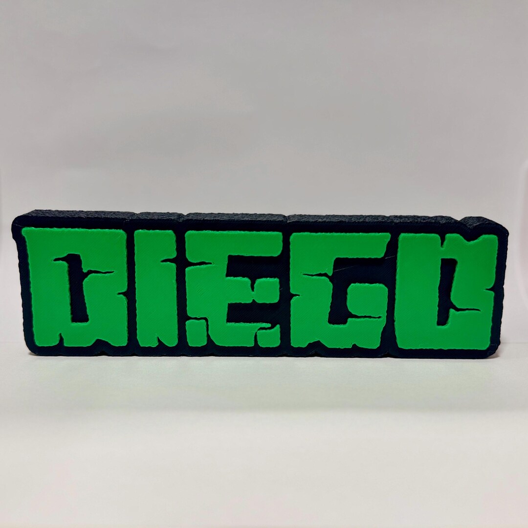 MINECRAFT DESK PLATE | Birthday Cake Topper, Custom Name 3D Printed ...