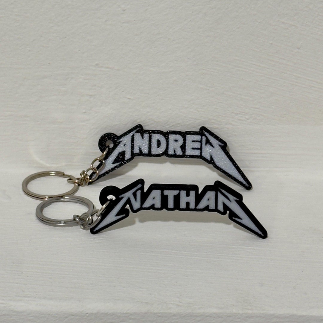 Personalized Rock Band Keychain - Custom Heavy Metal Gift, Music Fan ...