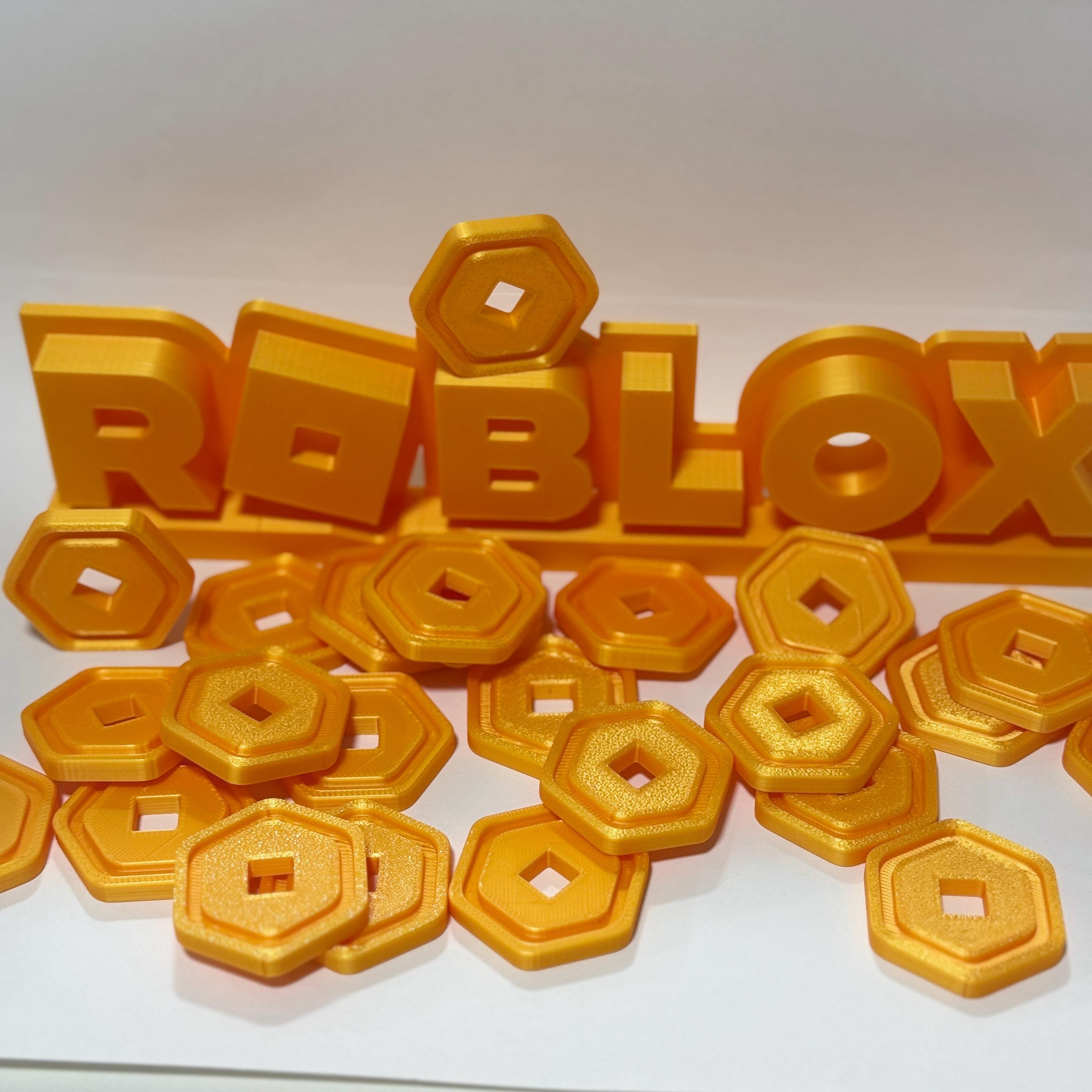 Roblox Robux Gold Coins – 3D Printed Play Money for Kids, Roblox ...