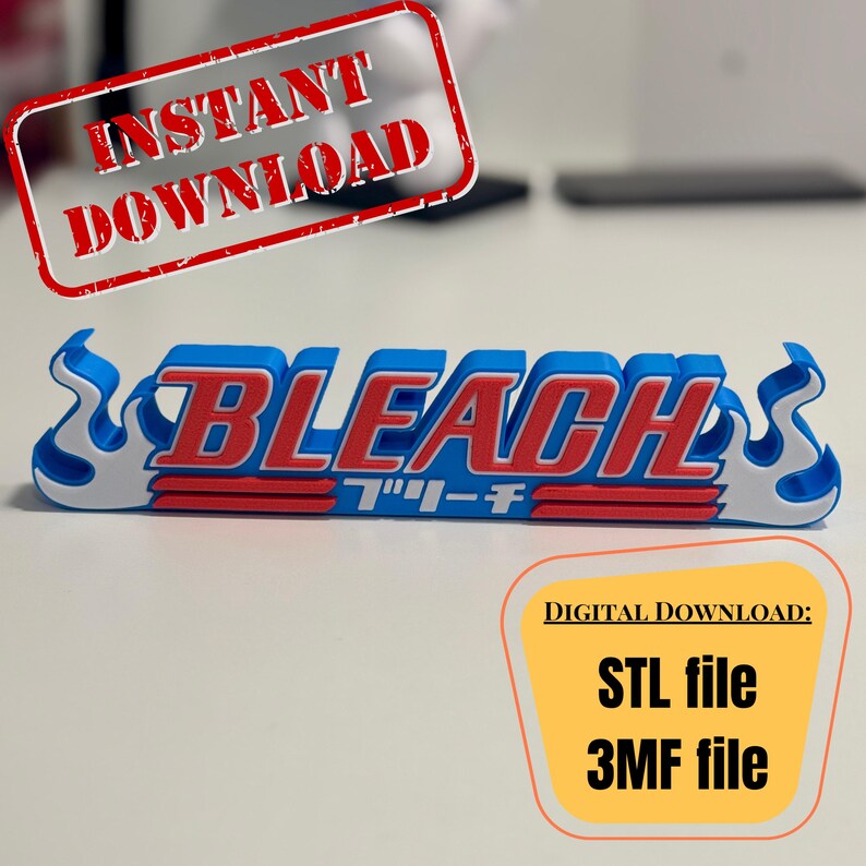 Anime Inspired Digital 3D Print File Design | Instant Download STL, 3MF ...