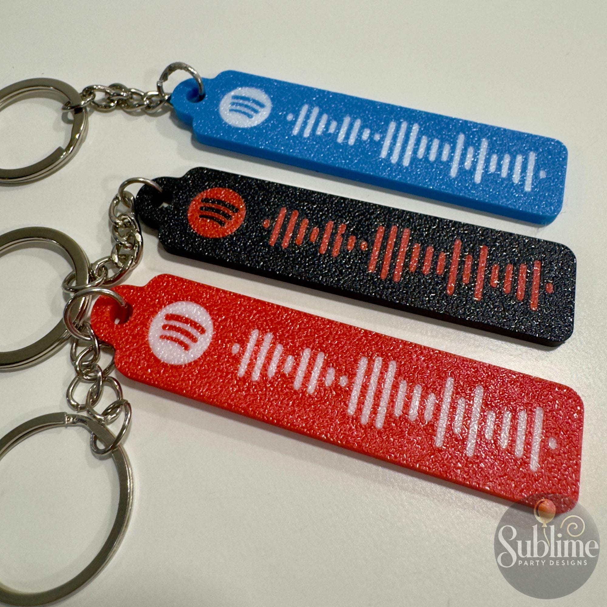 SPOTIFY CODE KEYCHAIN | 3d Printed Keychain | Music Lover Keychain ...