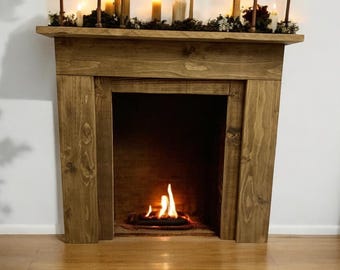 Hand Made Chunky Rustic Bespoke Solid Fire Surround Made to Order - Etsy UK