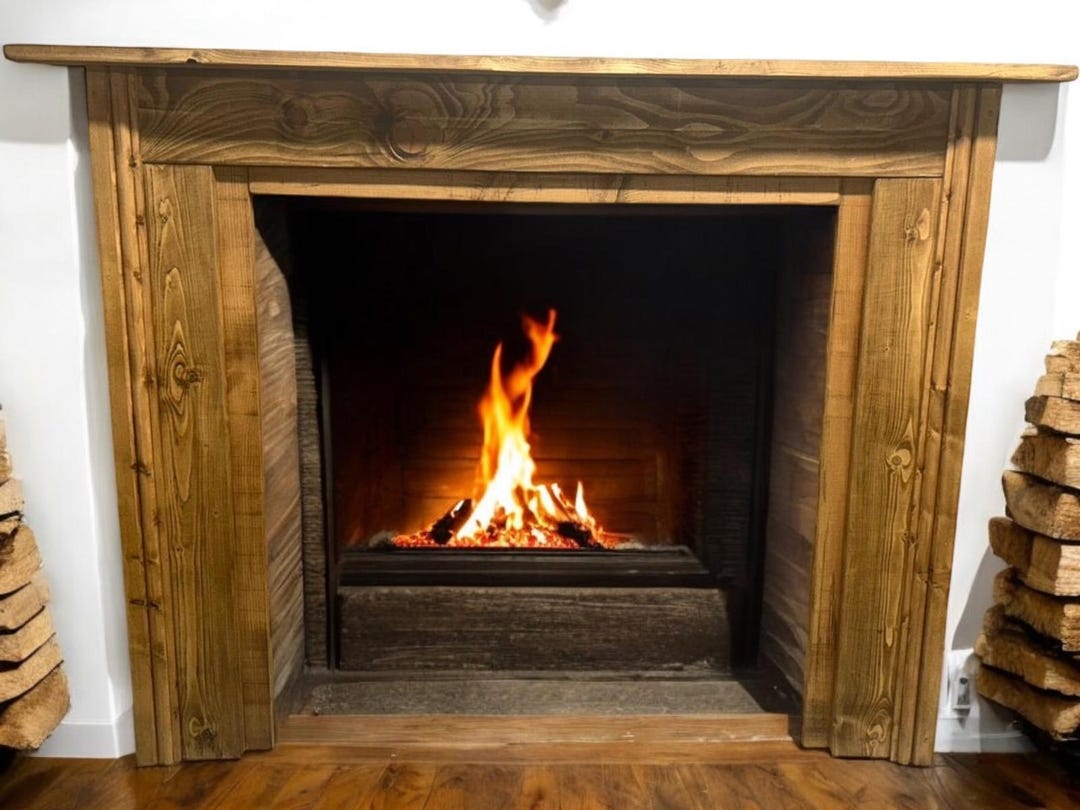 Rustic Handmade Solid Bespoke Fire Surround Made to Order - Etsy UK