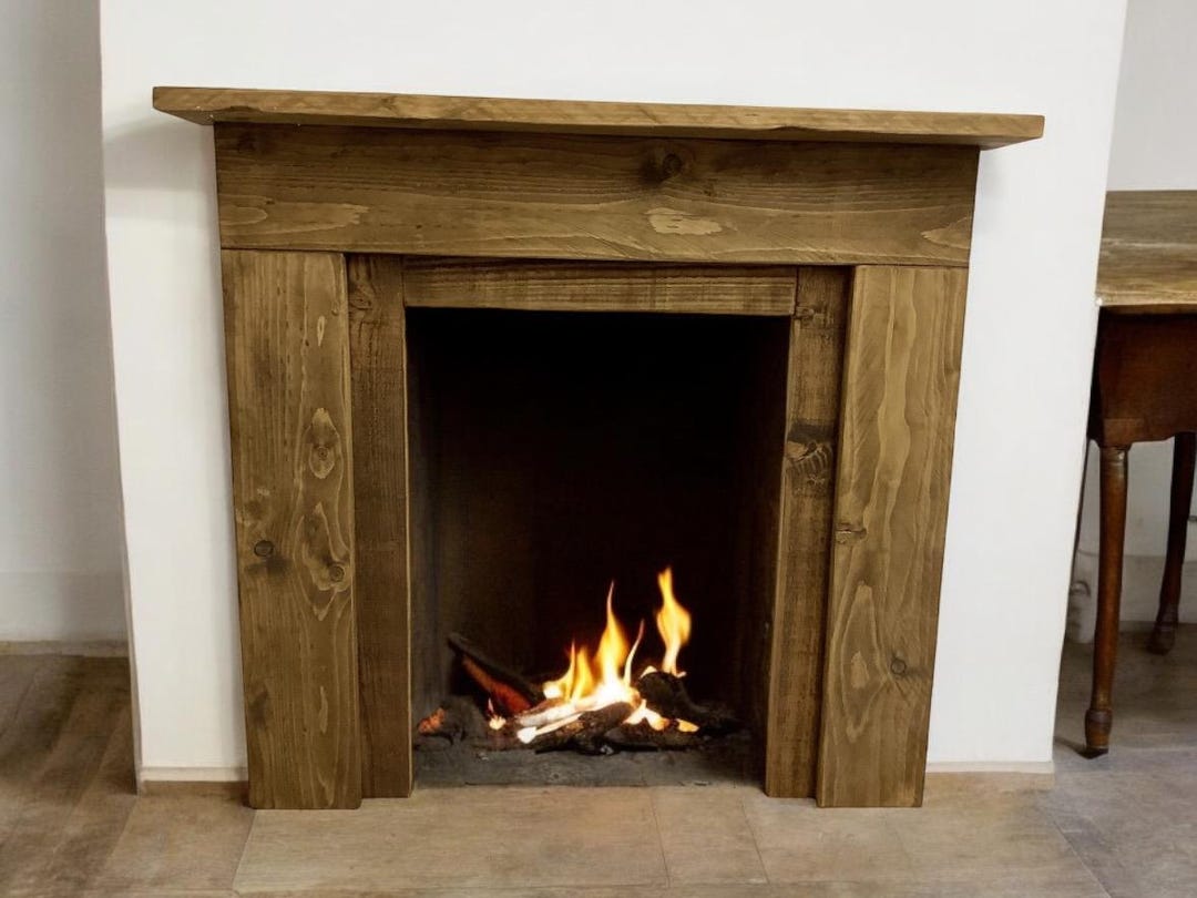 Handmade Rustic Solid Bespoke Fire Surround Made to Order - Etsy UK