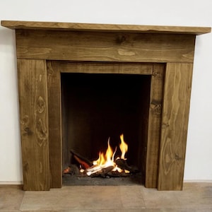 Handmade Rustic Solid Bespoke Fire Surround Made to Order - Etsy UK